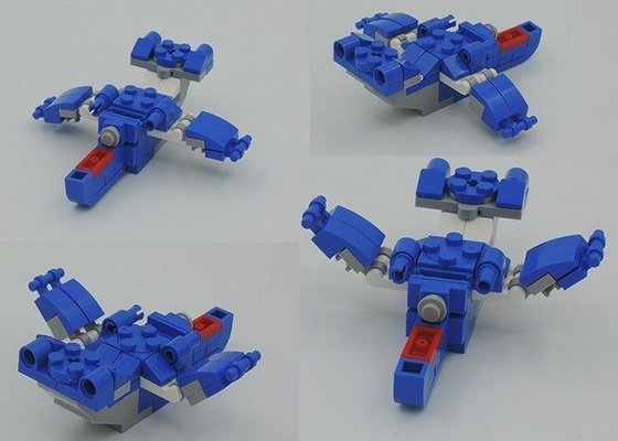 Transformer Dinosaur Robot Plastic Interlocking Building Blocks 6 Styles Convertable supplier