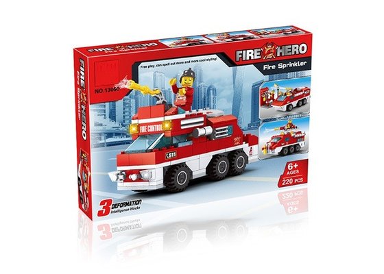 Mini Fire Rescue DIY Building Blocks Educational Toys Convertable 3 Styles 220Pcs supplier