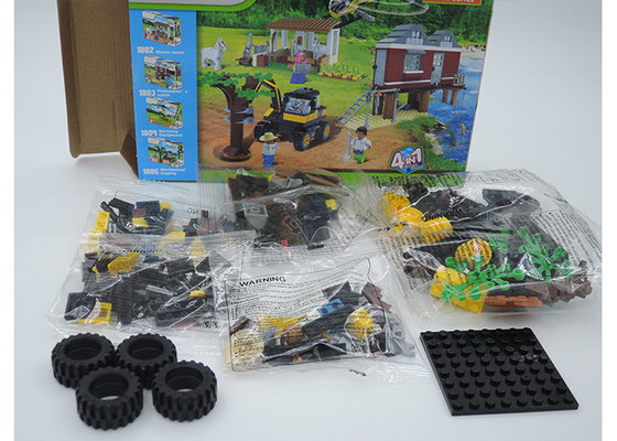 Role Play DIY Building Blocks Educational Toys 162Pcs Mini Farm 4 In 1 Combo Set supplier
