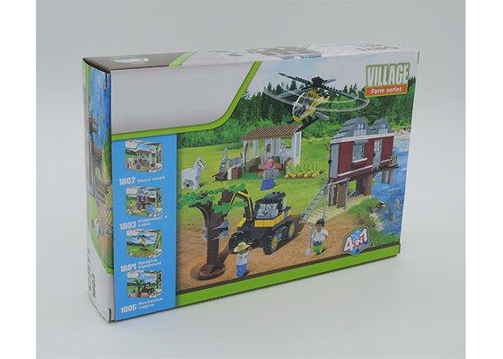 Role Play DIY Building Blocks Educational Toys 162Pcs Mini Farm 4 In 1 Combo Set supplier