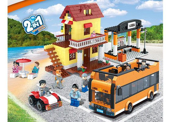 435Pcs Children's Plastic Building Blocks Sets Mini City Scene 2 Assorted supplier
