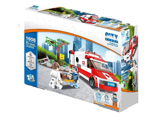 Lightweight Building Blocks Educational Toys City Logistic Medical Rescue Vehicle supplier