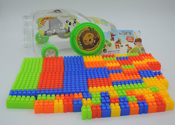 2 In 1 Mixed Colors Plastic Mini Building Block Sets Car Shaped Box Packing supplier