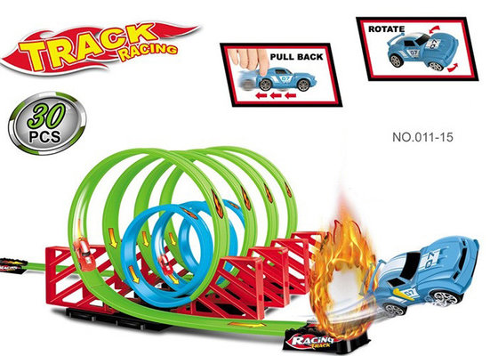 7 Loops 360° Flip Toy Race Car Track Sets , Race Track Toys For Boys supplier