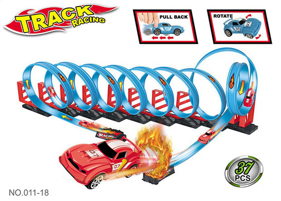 9 Consecutive Loop Children Toy Race Car Track Sets With 2 Pcs Racing Cars supplier