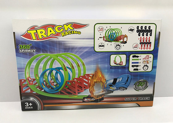 7 Loops 360° Flip Toy Race Car Track Sets , Race Track Toys For Boys supplier