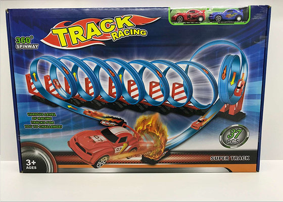 9 Consecutive Loop Children Toy Race Car Track Sets With 2 Pcs Racing Cars supplier