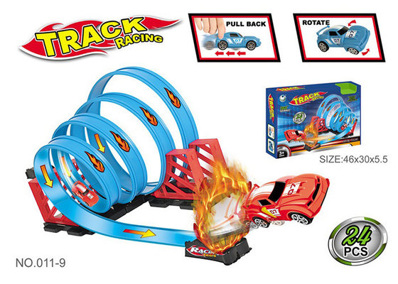 47.6 Inche Funny Toy Car Tracks Sets , Toddler Race Track With 4 Consecutive Loops supplier