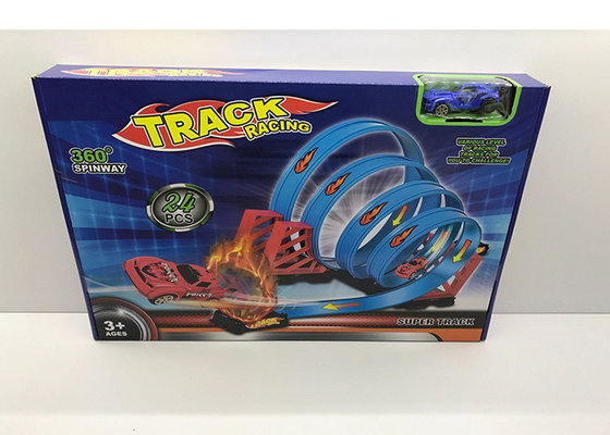 47.6 Inche Funny Toy Car Tracks Sets , Toddler Race Track With 4 Consecutive Loops supplier