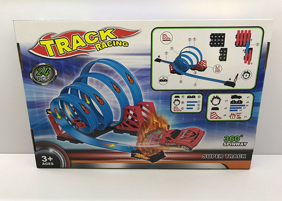 47.6 Inche Funny Toy Car Tracks Sets , Toddler Race Track With 4 Consecutive Loops supplier