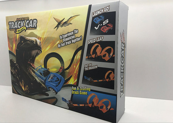 54 " Dinosaur Style Hot Wheels Slot Car Track Set 4 Loops With 1 Racer Car 19Pcs supplier