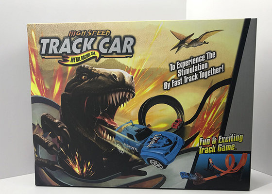 25 " Dinosaur Car Track Toys For Kids 2 Big Loops , Slot Car Race Track Sets supplier