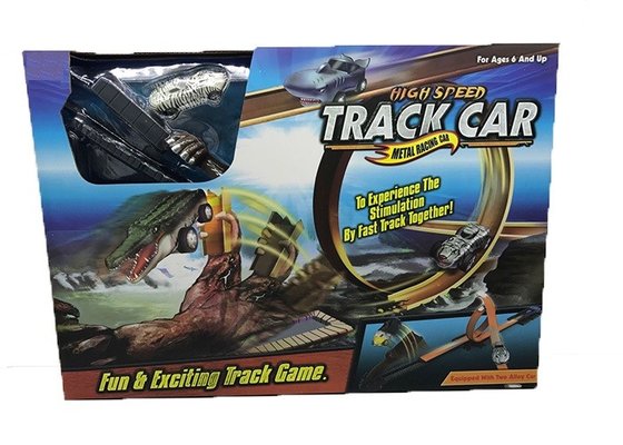 43 " Stunt N Go Toy Racing Car Track System With 2 Alloy Cars 2 Launchers supplier