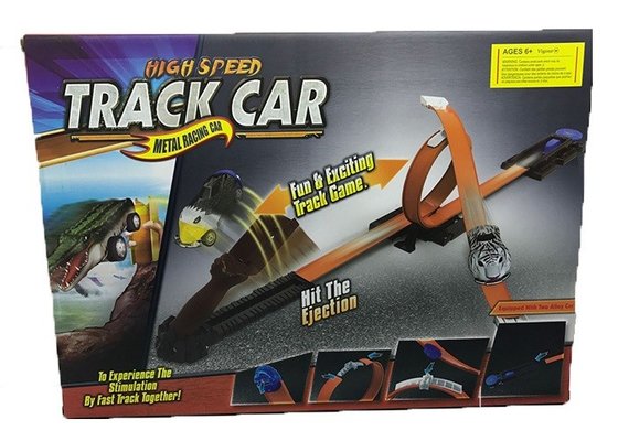 43 " Stunt N Go Toy Racing Car Track System With 2 Alloy Cars 2 Launchers supplier
