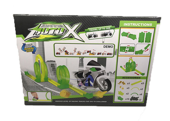 2 Mini Motocycle Kids Race Track Set With 360 Degree Spinning Top Speed supplier