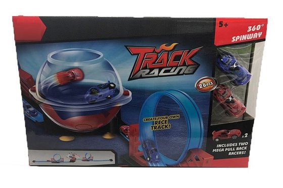 Spherical Toy Race Car Track Sets 360° Spinway Stunt Racing 26 Pcs 2 Cars 74 " supplier