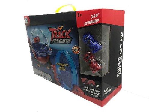 Spherical Toy Race Car Track Sets 360° Spinway Stunt Racing 26 Pcs 2 Cars 74 " supplier