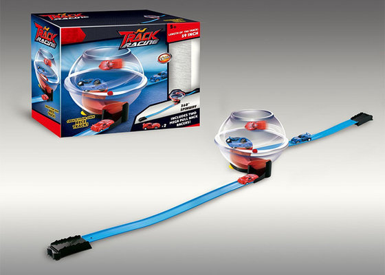46.5 " 360° Stunt Racing Toy Race Car Track Sets Crystal Globe Shape 14 Pcs 2 Cars supplier