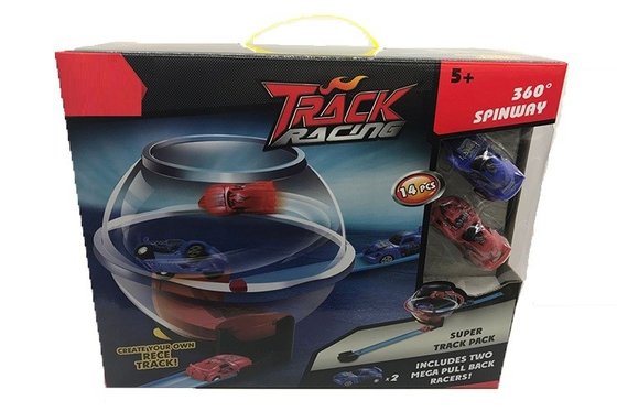 46.5 " 360° Stunt Racing Toy Race Car Track Sets Crystal Globe Shape 14 Pcs 2 Cars supplier