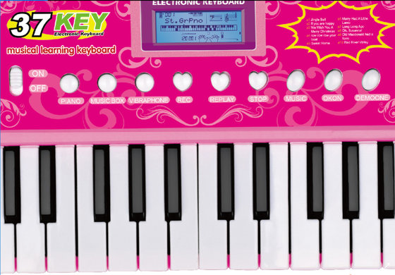 Pink Children's Electronic Piano Keyboard With Microphone Battery Operated supplier