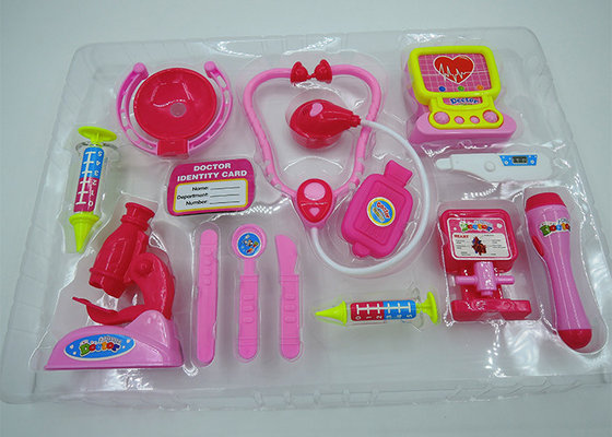 Role Play Medical Kit Playset Doctor Set Toys For Kids Pink Blue Colors 13 Pcs supplier