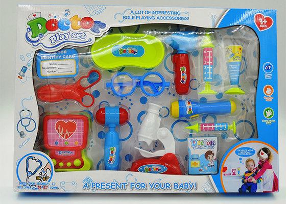 Role Play Medical Kit Playset Doctor Set Toys For Kids Pink Blue Colors 13 Pcs supplier