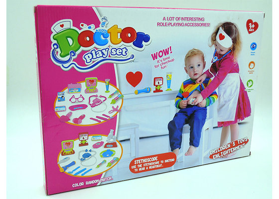 Role Play Medical Kit Playset Doctor Set Toys For Kids Pink Blue Colors 13 Pcs supplier