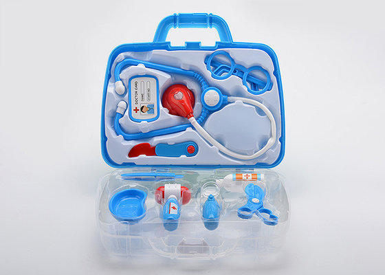 Plastic Pretend Play Kids Doctor Kit With Working Stethoscope 10 Pcs Carry Case supplier