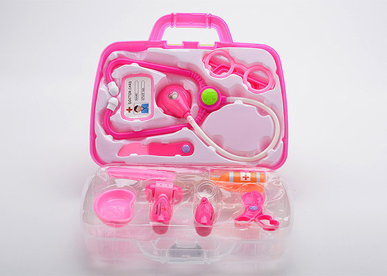 Plastic Pretend Play Kids Doctor Kit With Working Stethoscope 10 Pcs Carry Case supplier