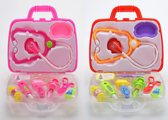 Pretend And Play Doctor Set with Syringe Stethoscope Thermometer 10 Pcs Case supplier