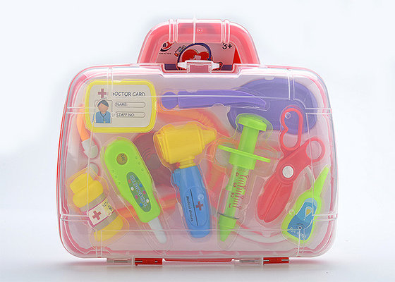 Pretend And Play Doctor Set with Syringe Stethoscope Thermometer 10 Pcs Case supplier