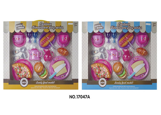 Role Play Childrens Toy Kitchen Sets Pizza Hotdog Fruit Food Cooking 24 Pcs supplier