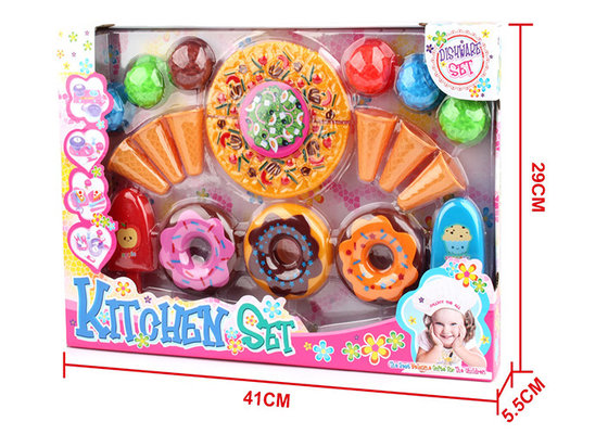 Plastic Children's Play Cooking Sets with Ice Cream Dessert Pizza Cake 23 Pcs supplier