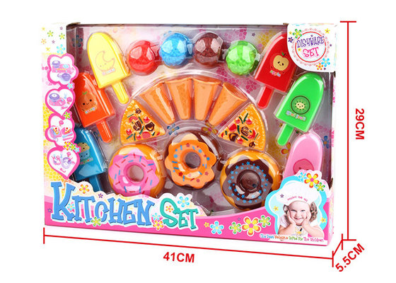 Plastic Children's Play Cooking Sets with Ice Cream Dessert Pizza Cake 23 Pcs supplier