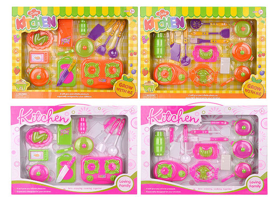 17 " Little Girls Pretend Play Food Toys  , Plastic Mini Play Kitchen Utensils 20 Pcs supplier