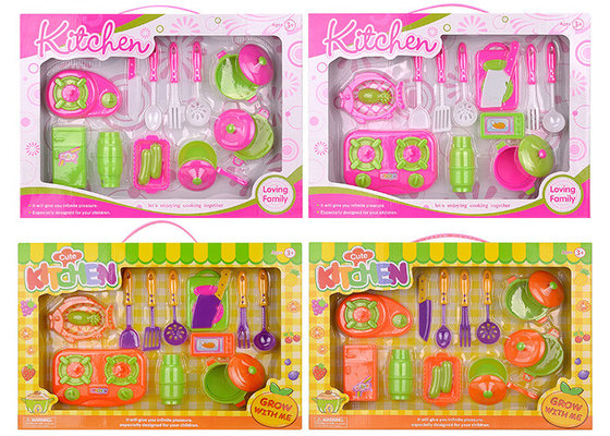 17 " Little Girls Pretend Play Food Toys  , Plastic Mini Play Kitchen Utensils 20 Pcs supplier