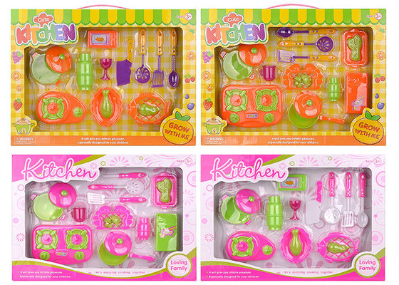 17 " Little Girls Pretend Play Food Toys  , Plastic Mini Play Kitchen Utensils 20 Pcs supplier