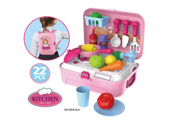 Portable Backpack Kitchen Role Play Toys , Pretend Play Children's Cooking Set supplier