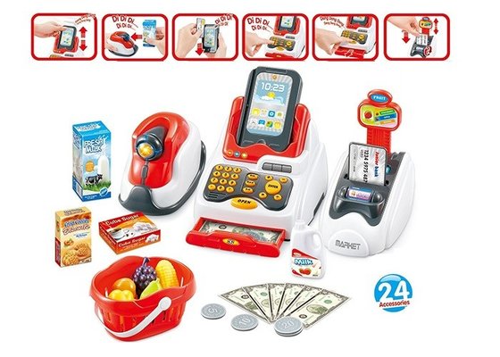Pretend Children's Play Toys Cash Register With Scanner And Credit Card Machine supplier