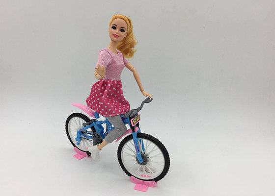 Fashion Doll Children's Play Toys with Bike and Helmet 11 Joints Movable Elbows supplier