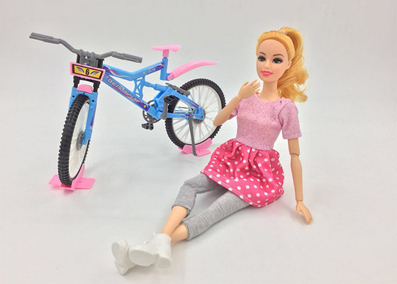 Fashion Doll Children's Play Toys with Bike and Helmet 11 Joints Movable Elbows supplier