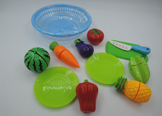 Kitchen Pretend Role Play Children's Play Toys 12 Pcs Fruit Vegetable Cutting supplier