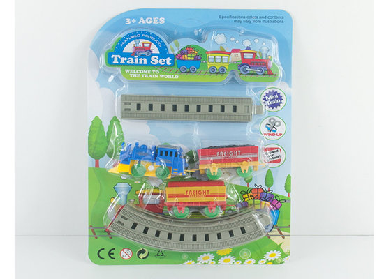 Plastic Children's Play Toys Mini Wind Up Classic Train Set with Railway Track supplier