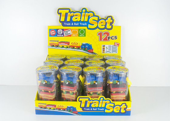 Plastic Children's Play Toys Mini Wind Up Classic Train Set with Railway Track supplier