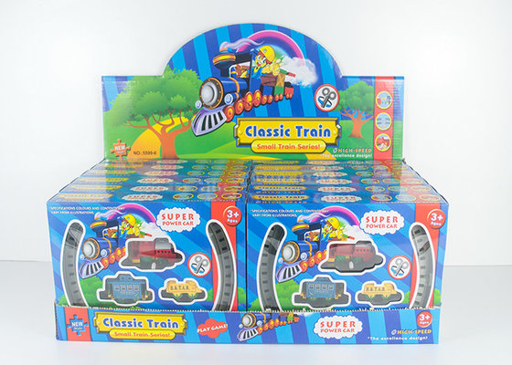 Plastic Children's Play Toys Mini Wind Up Classic Train Set with Railway Track supplier