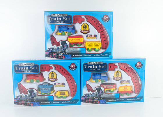 Mini Wind Up Classic Train Set Kids Toy Vehicles with Railway Track 8 Pcs supplier