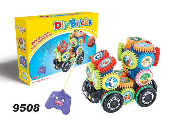 Remote Control DIY Children's Toys Building Bricks With Music And Gear Rotation supplier