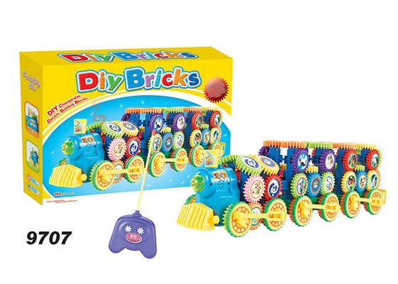 Remote Control DIY Children's Toys Building Bricks With Music And Gear Rotation supplier