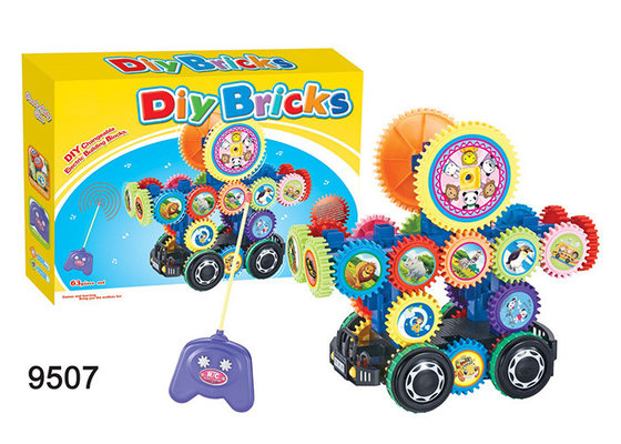 Remote Control DIY Children's Toys Building Bricks With Music And Gear Rotation supplier