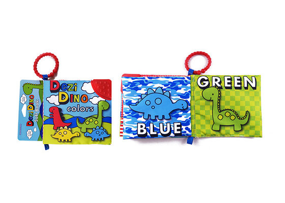 Colorful Soft Teether Book With Crinkle Sound , Safe Teethers For Babies supplier